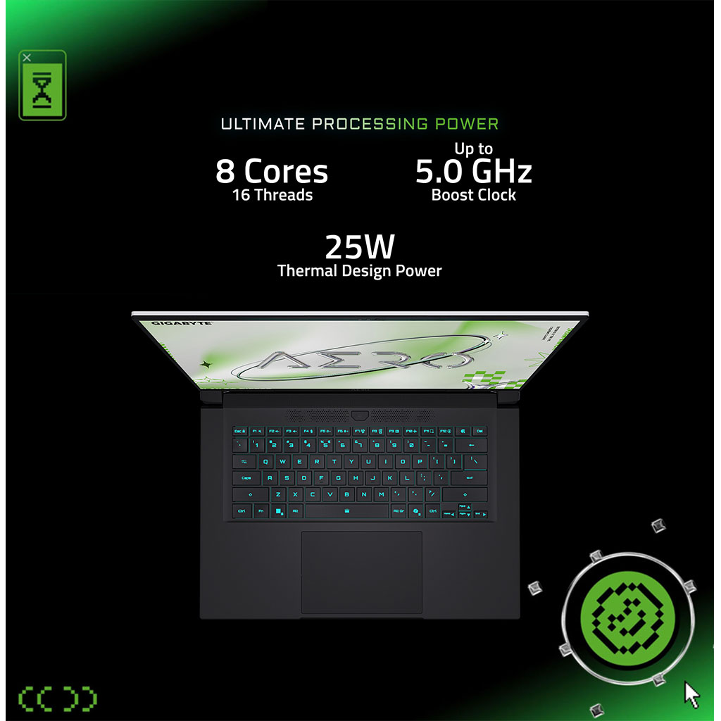 Gigabyte AERO X16 16" 165Hz WQXGA Copilot+ PC Laptop Ryzen AI 7 350 ...