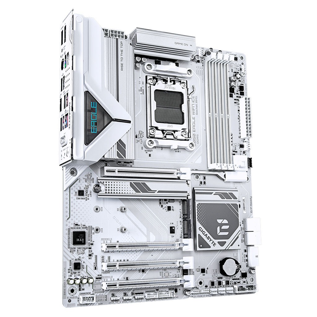 Gigabyte B850 EAGLE WIFI 7 ICE AM5 ATX Motherboard - B850 EAGLE WF7 ICE ...