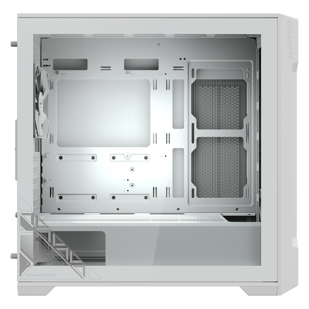 Gigabyte C102 GLASS ICE Tempered Glass Mid Tower Micro ATX Case - White - GB-C102GI | Mwave