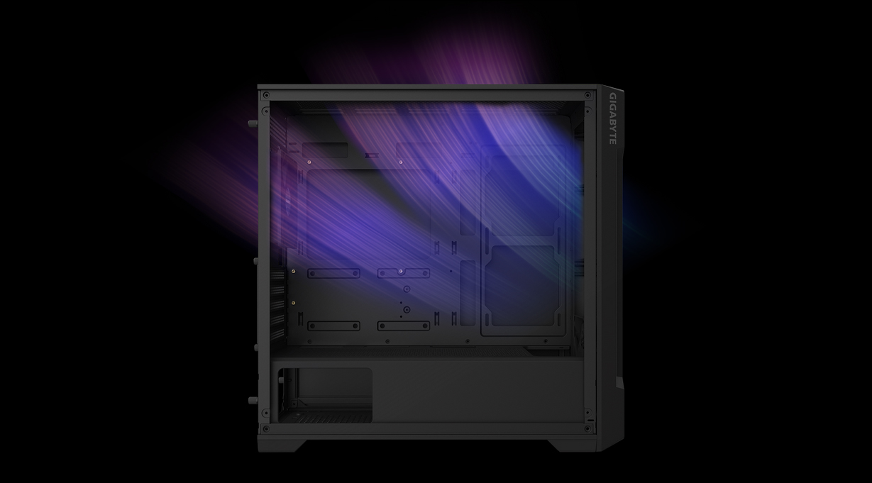 Gigabyte C102 GLASS Tempered Glass Mid Tower Micro ATX Case - Black ...