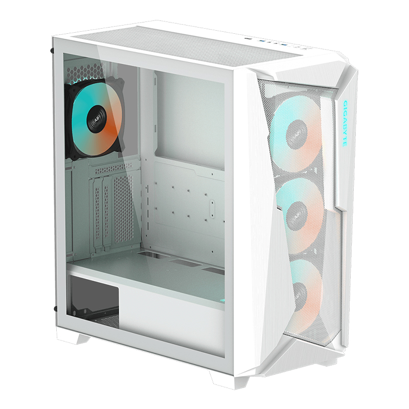 Gigabyte C301 GLASS Tempered Glass Mesh RGB Mid-Tower E-ATX Case ...