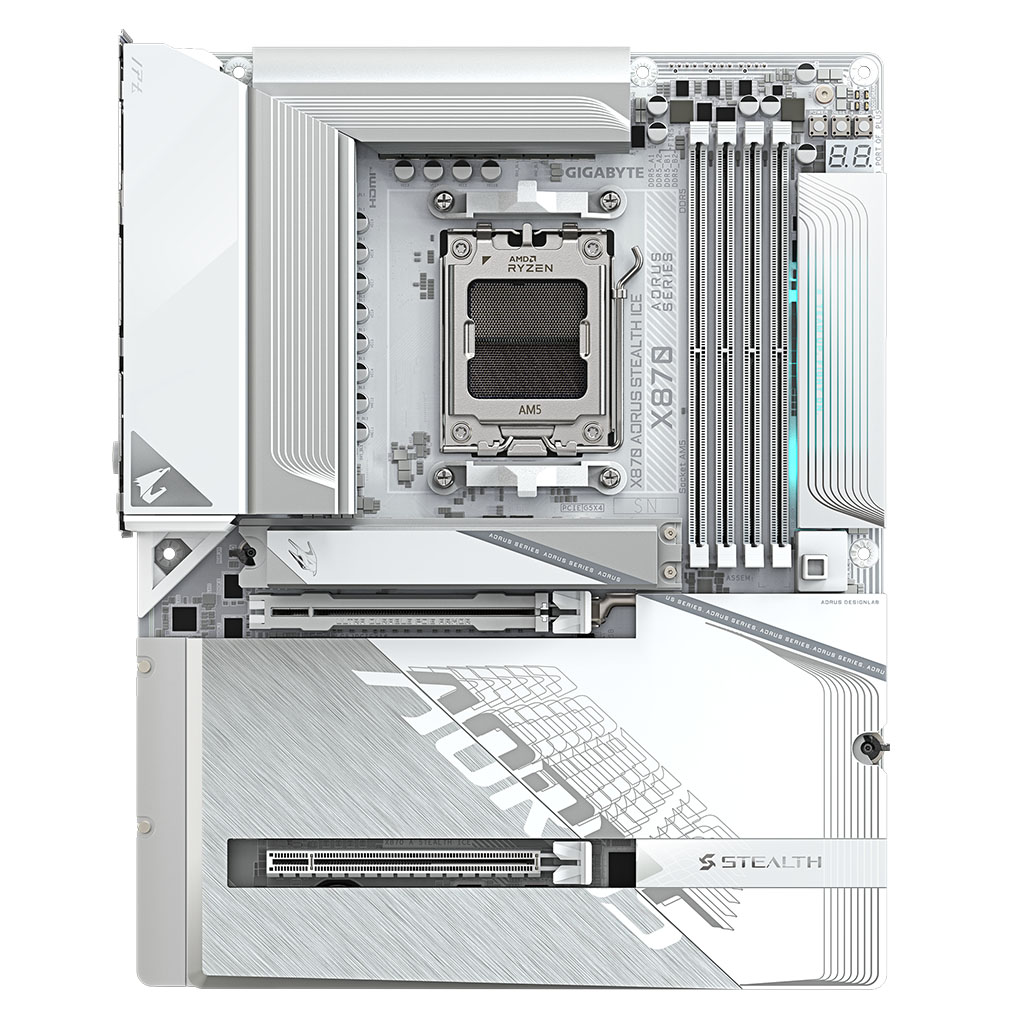 Gigabyte X870 AORUS STEALTH ICE DDR5 AM5 ATX Motherboard - X870 A ...