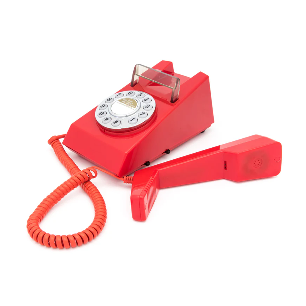 GPO Retro Trim Phone Push Button - Red - GPO-TRIM-RED | Mwave