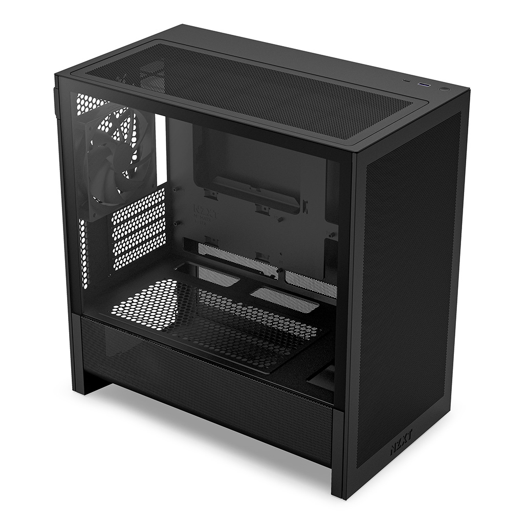 NZXT H3 Flow Tempered Glass Mid-Tower Micro-ATX Case - Black - CC-H31FB ...