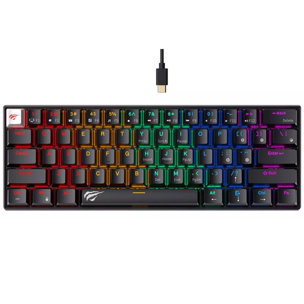 Havit 61 Key Mechanical Gaming Keyboard - Black - KB903L-BLK | Mwave