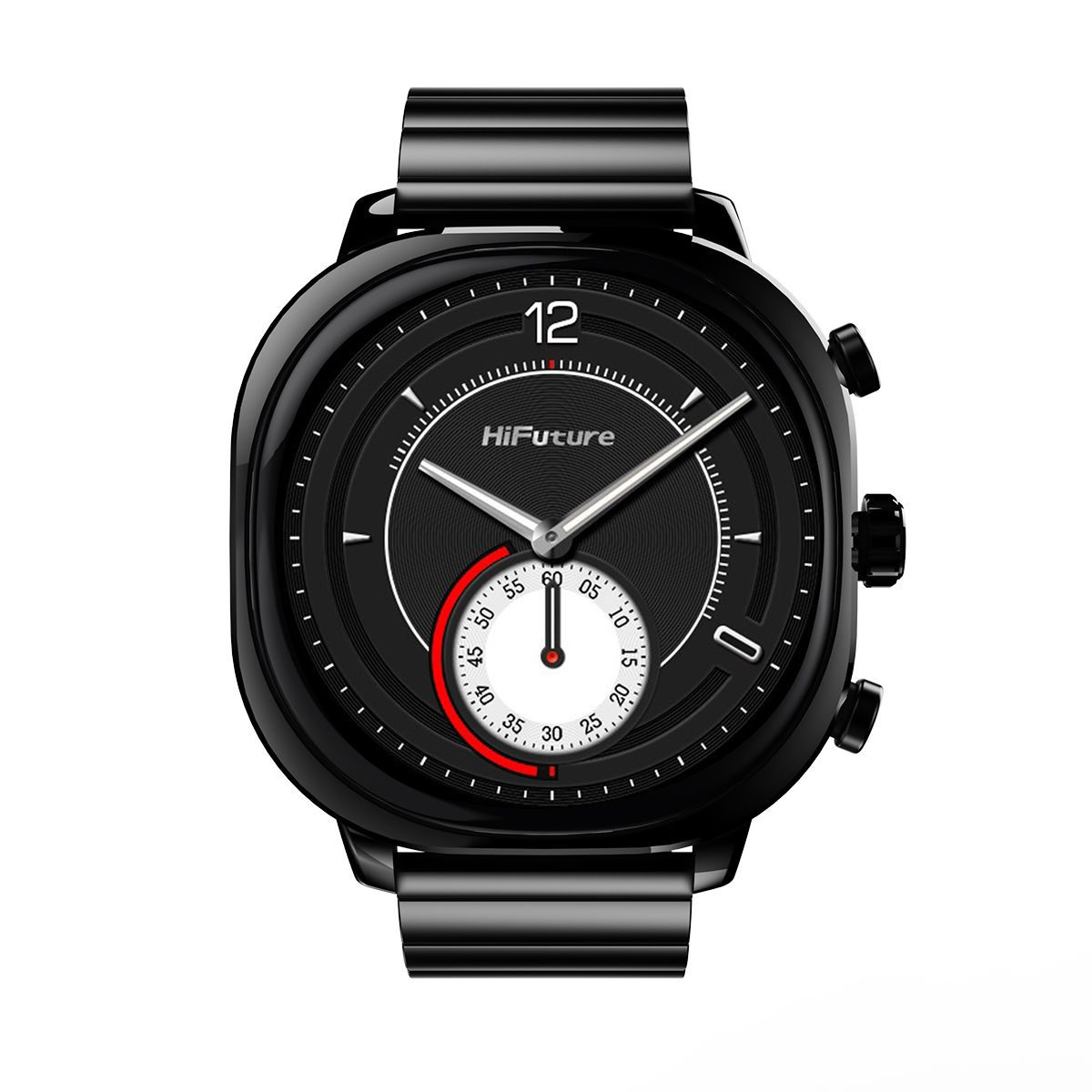 HiFuture AIX AMOLED Stainless Steel Smart Watch - Caviar Black - AIX ...