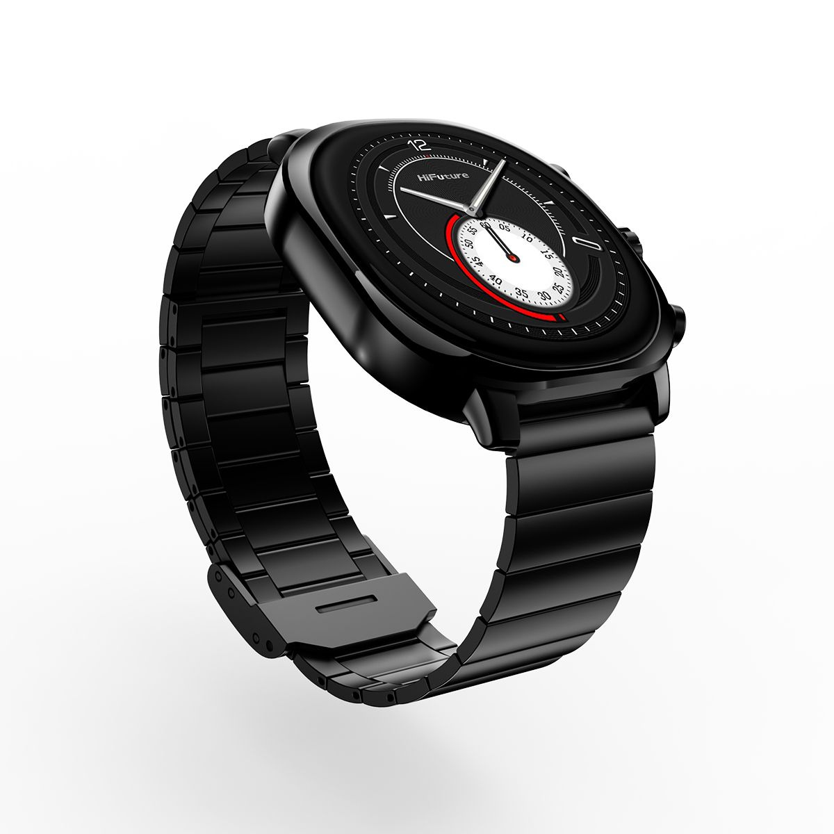 HiFuture AIX AMOLED Stainless Steel Smart Watch - Caviar Black - AIX ...