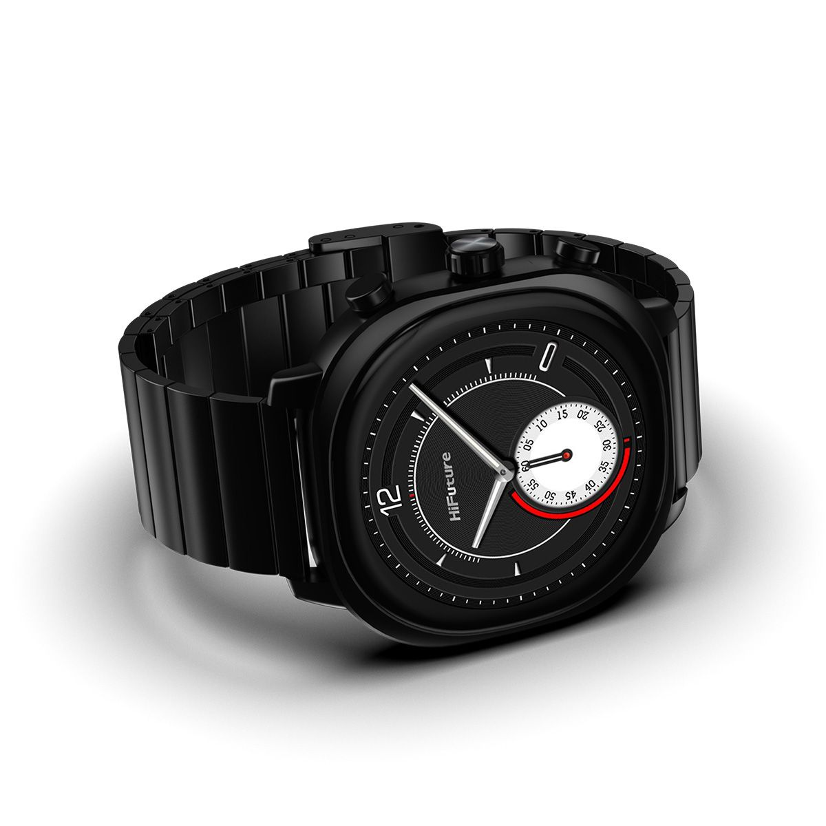 HiFuture AIX AMOLED Stainless Steel Smart Watch - Caviar Black - AIX ...