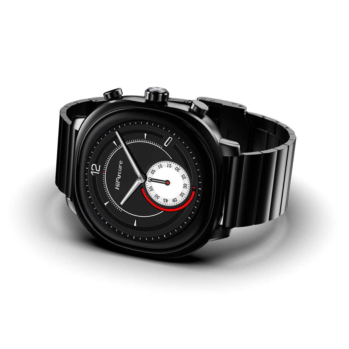 HiFuture AIX AMOLED Stainless Steel Smart Watch - Caviar Black - AIX ...