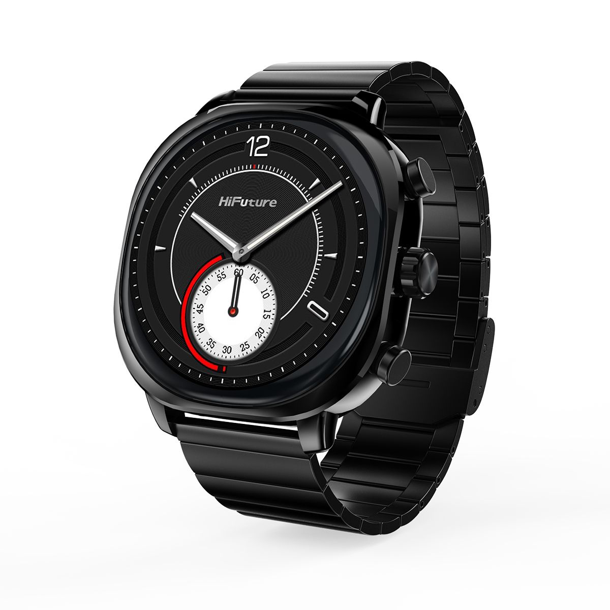 HiFuture AIX AMOLED Stainless Steel Smart Watch - Caviar Black - AIX ...