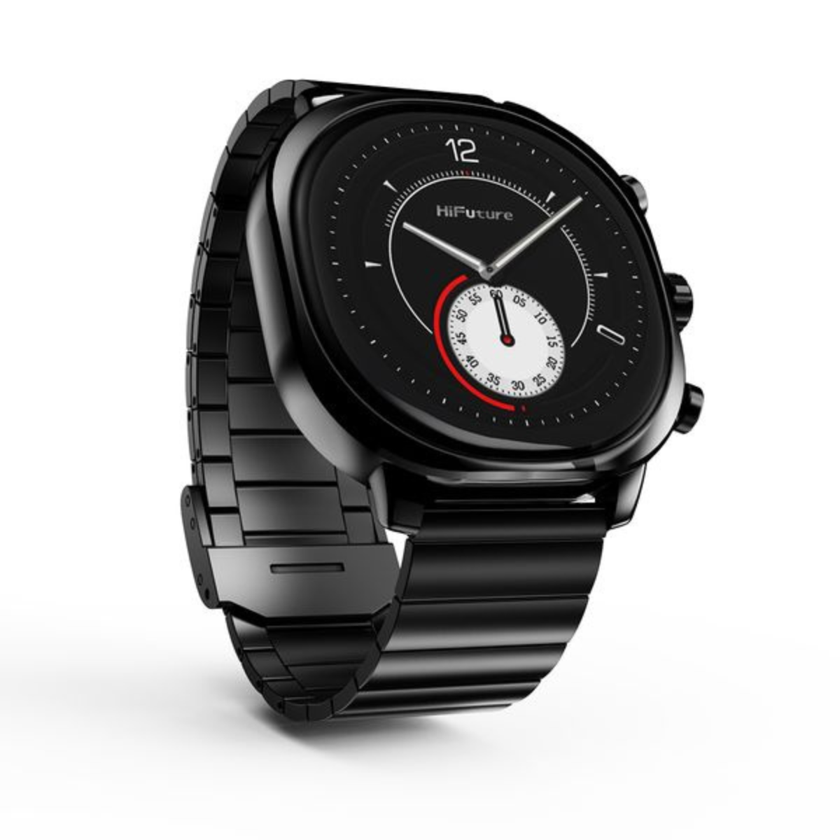 HiFuture AIX AMOLED Stainless Steel Smart Watch - Caviar Black - AIX ...