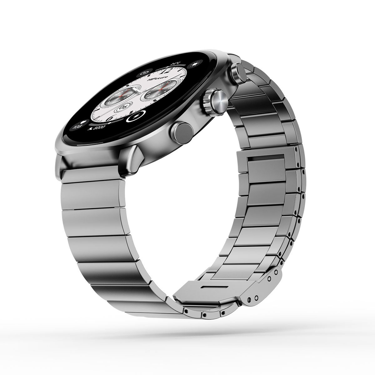 HiFuture AIX AMOLED Stainless Steel Smart Watch - Titanium Silver - AIX ...