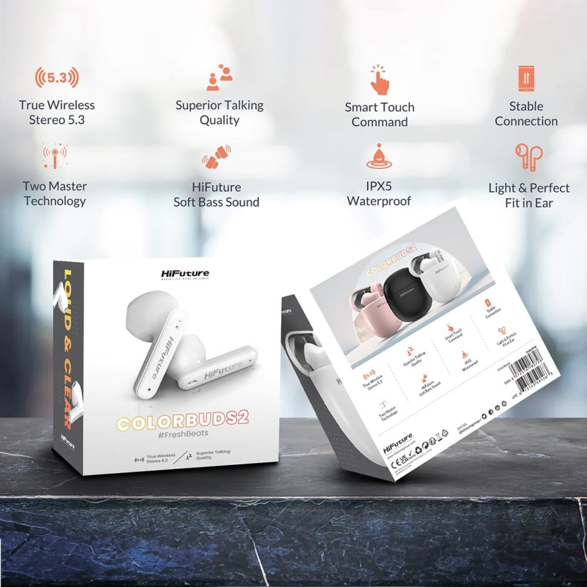 HiFuture Colorbuds2 True Wireless Earbuds - Pink - COLOURBUDS2-PINK | Mwave