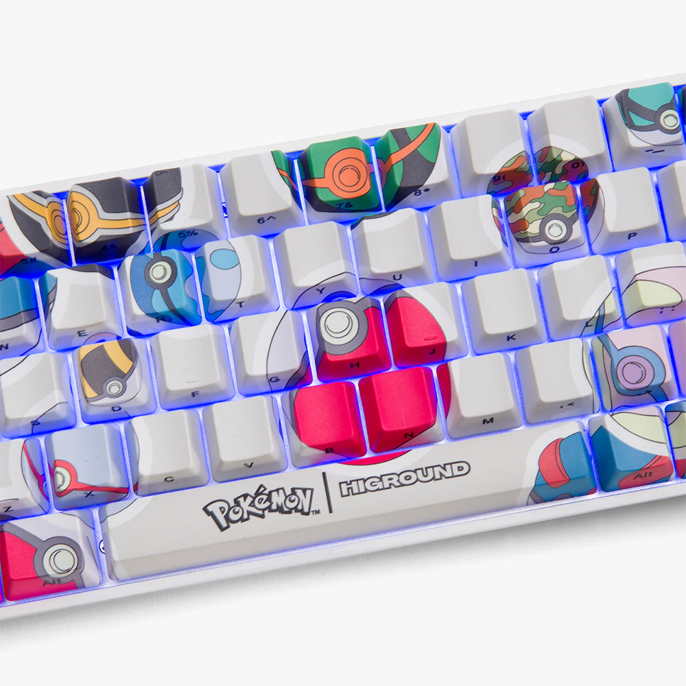 Higround Pokemon Poke Sticker Base 65 Mechanical Keyboard - White Flame ...