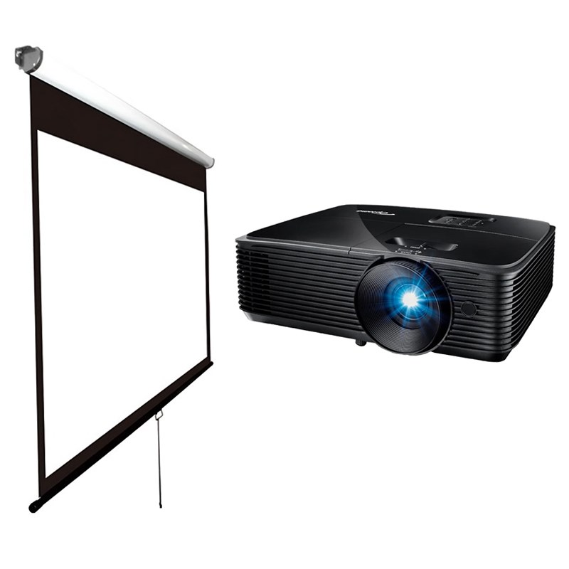 Home Theatre Bundle : Optoma HD28e Projector + 90" Projector Screen ...
