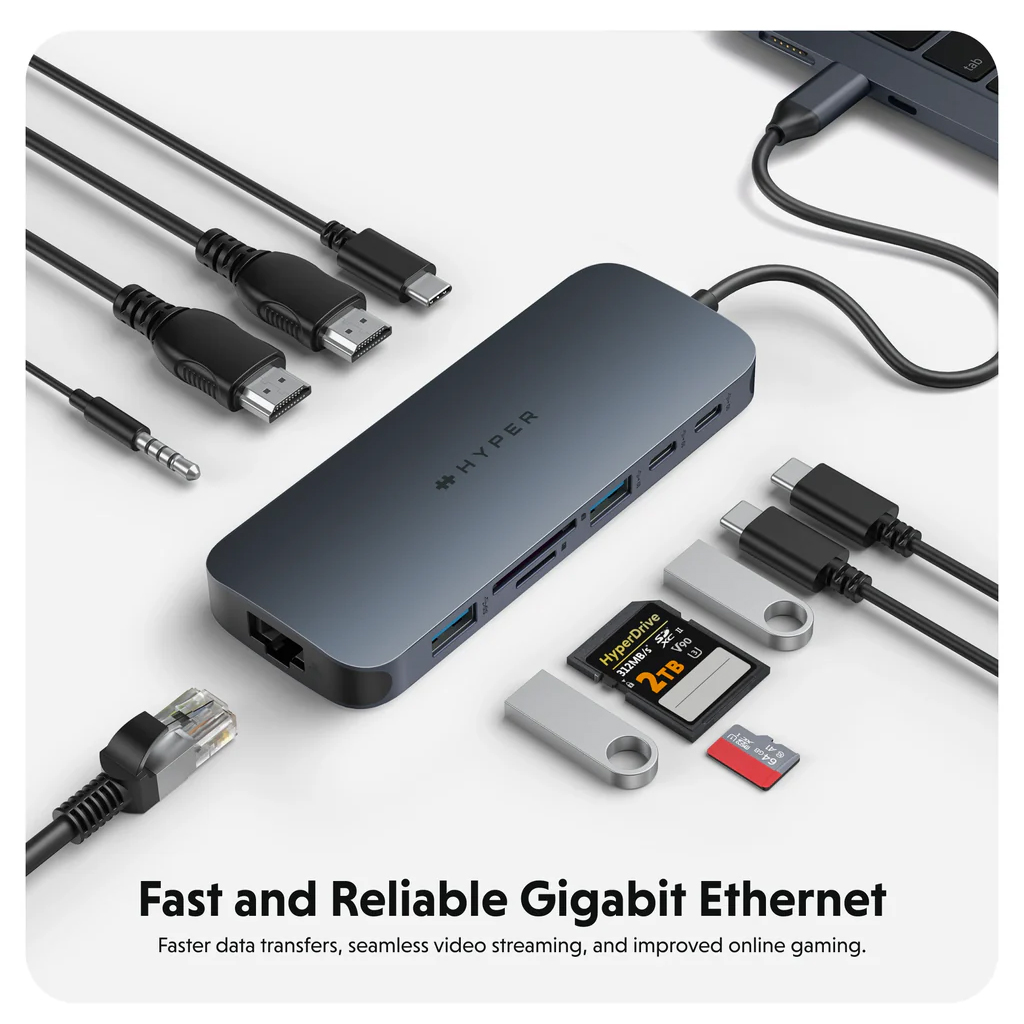 Hyper HyperDrive Next 11-Port USB-C Multiport Hub with 140W Power ...