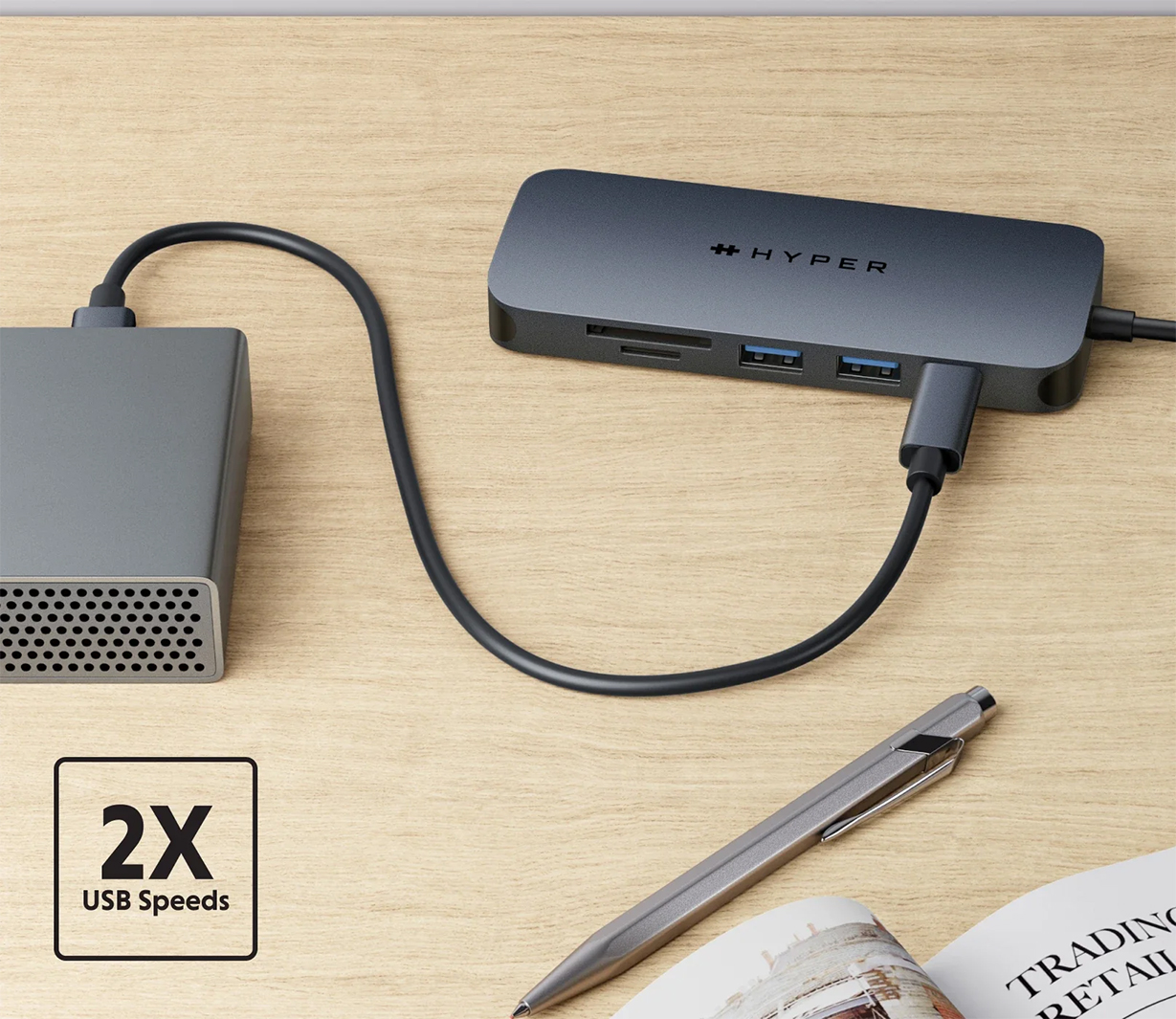 Hyper HyperDrive Next 8-Port USB-C Multiport Hub with 140W Power ...