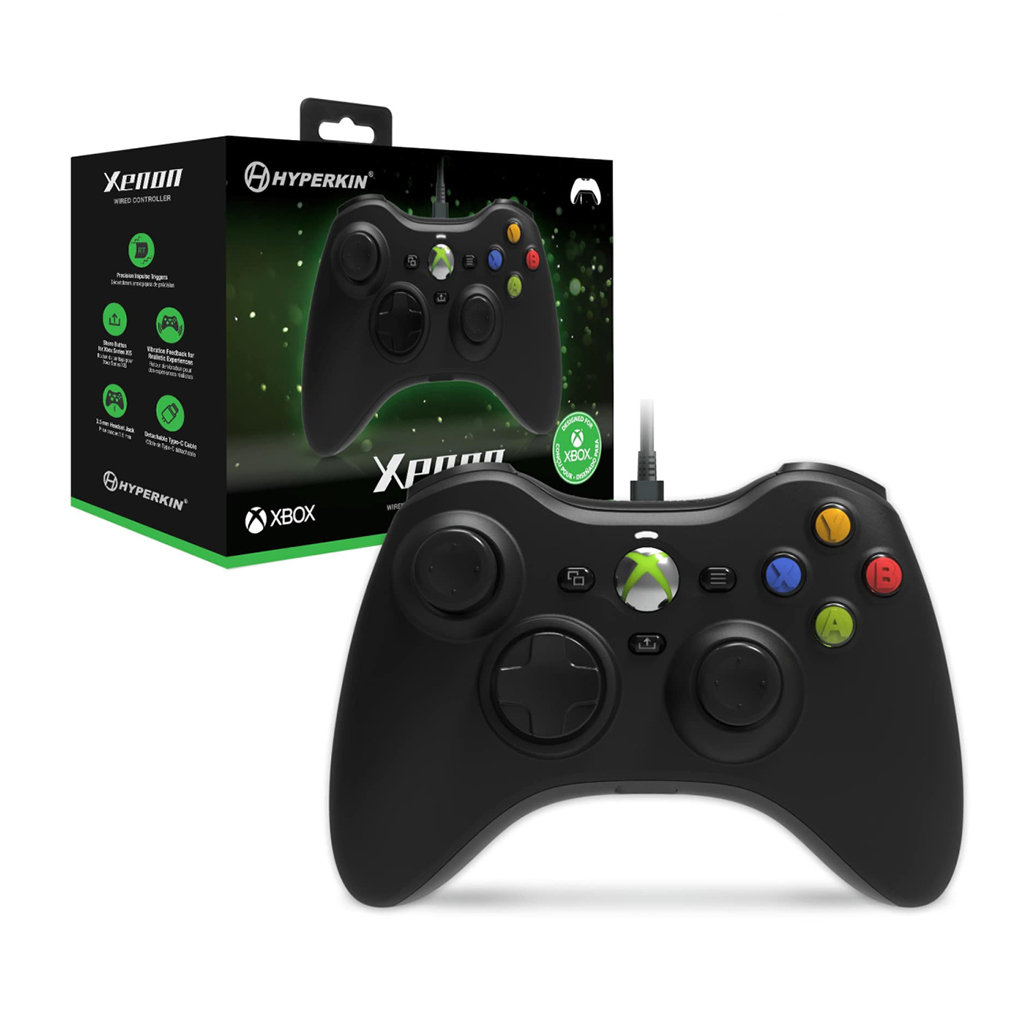 Hyperkin Xenon Wired Controller for Xbox Consoles - Black - M01368-BK ...