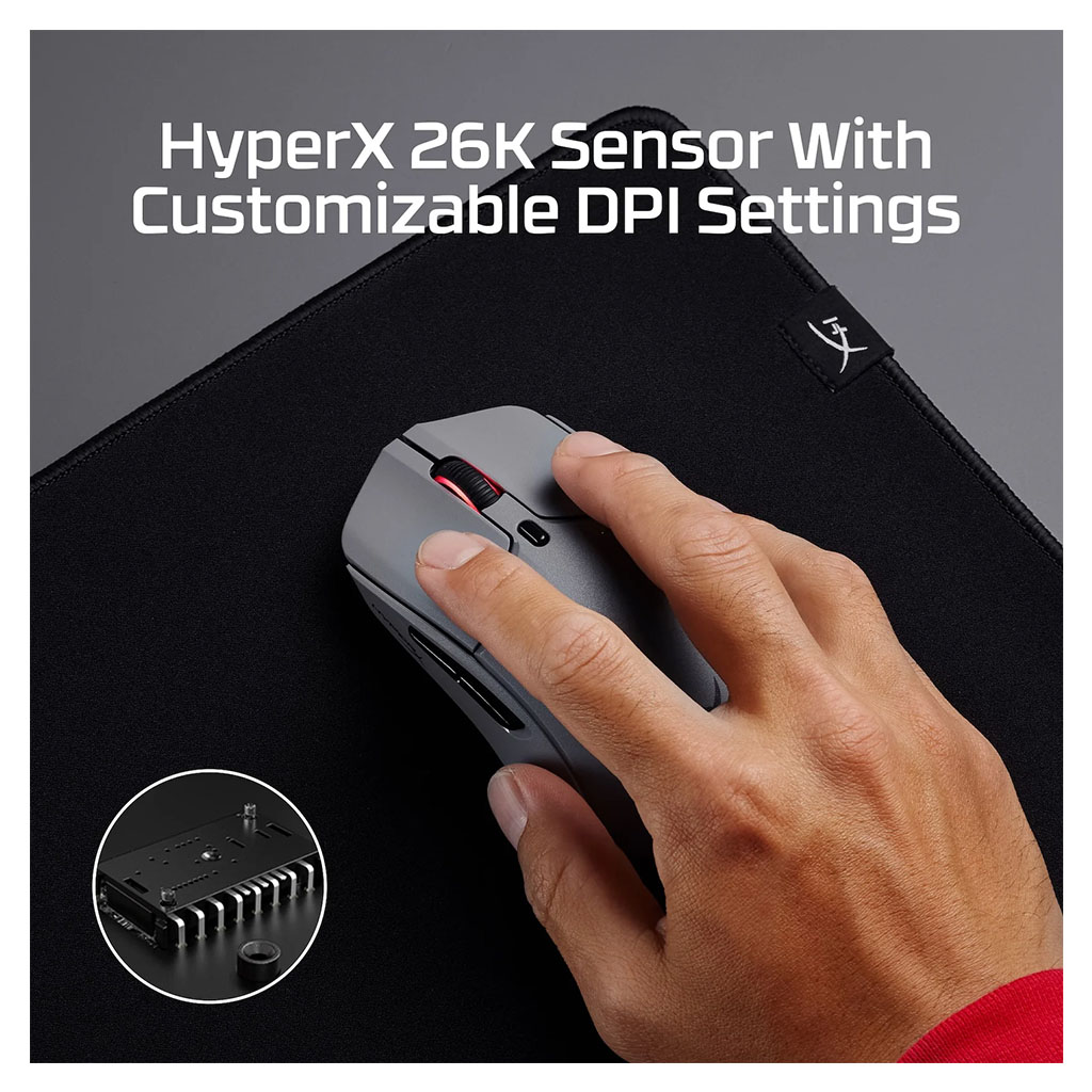 HyperX Pulsefire Haste 2 Pro 4K Wireless Optical Gaming Mouse - Grey ...