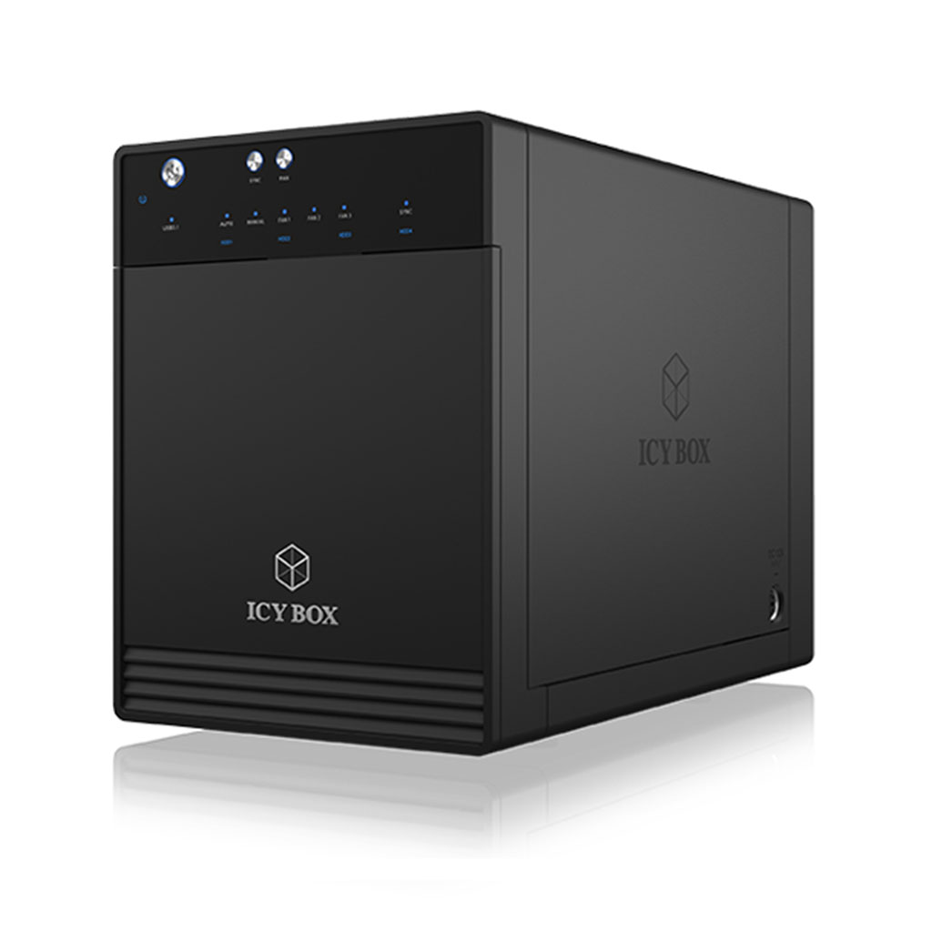 ICY BOX 4-Bay HDD/SSD w/ USB-C 3.1 Gen 2 Interface & Fan Single ...