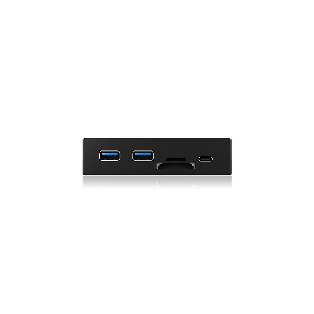 ICY BOX IB-HUB1417-i3 Front Panel w/ USB-C 3.0 & USB-A Hub & Card ...