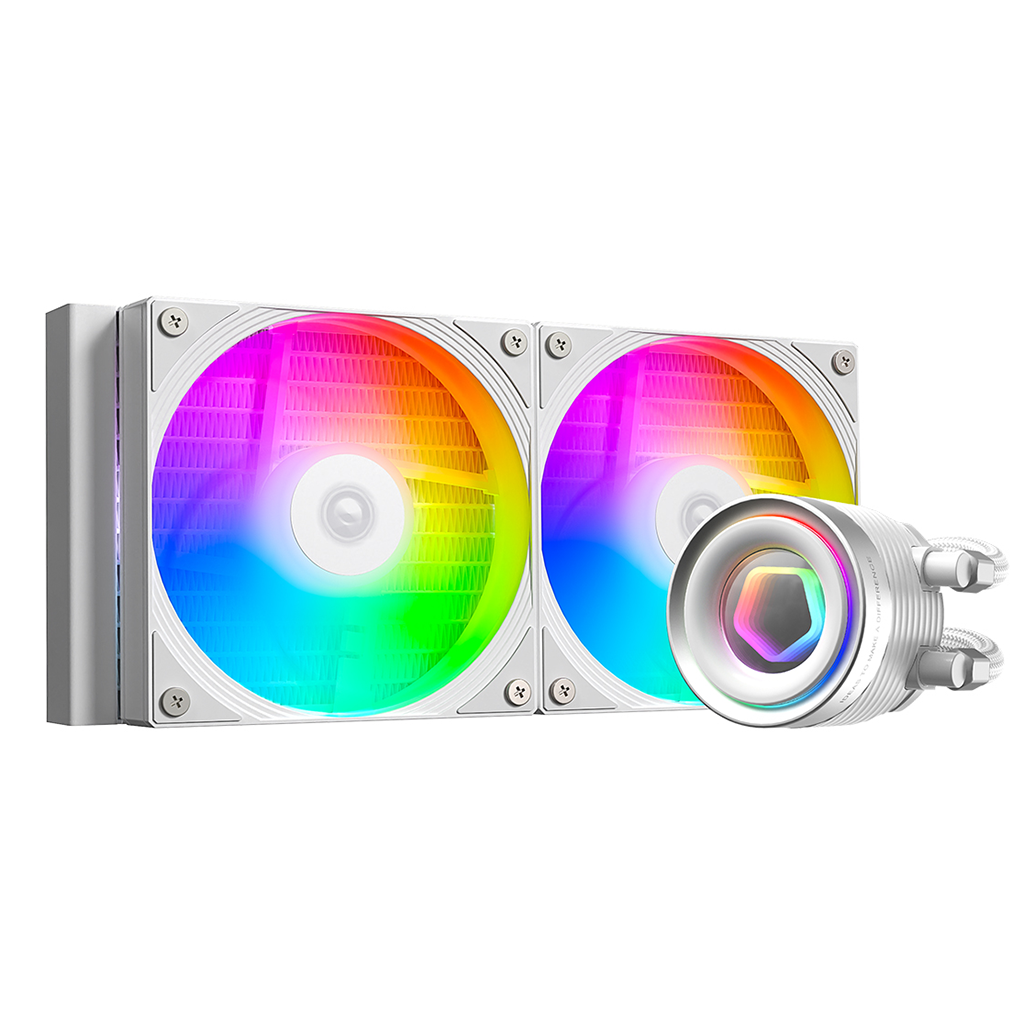 ID Cooling FX240 INF 240mm Liquid CPU Cooler - White - FX240 INF WHITE ...