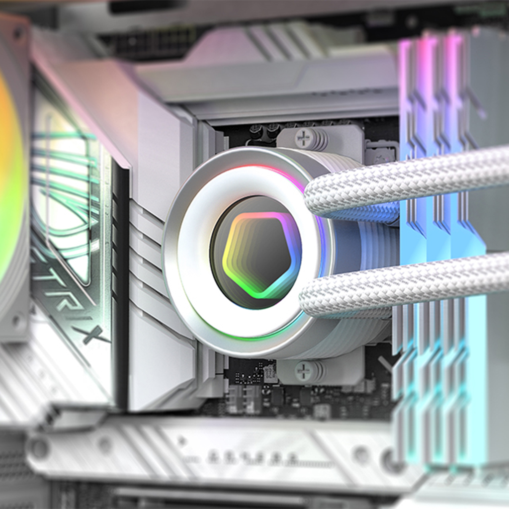 ID Cooling FX240 INF 240mm Liquid CPU Cooler - White - FX240 INF WHITE ...