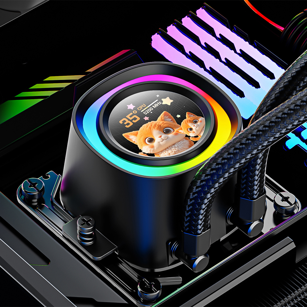 ID Cooling FX240 LCD 240mm Liquid CPU Cooler - Black - FX240 LCD | Mwave