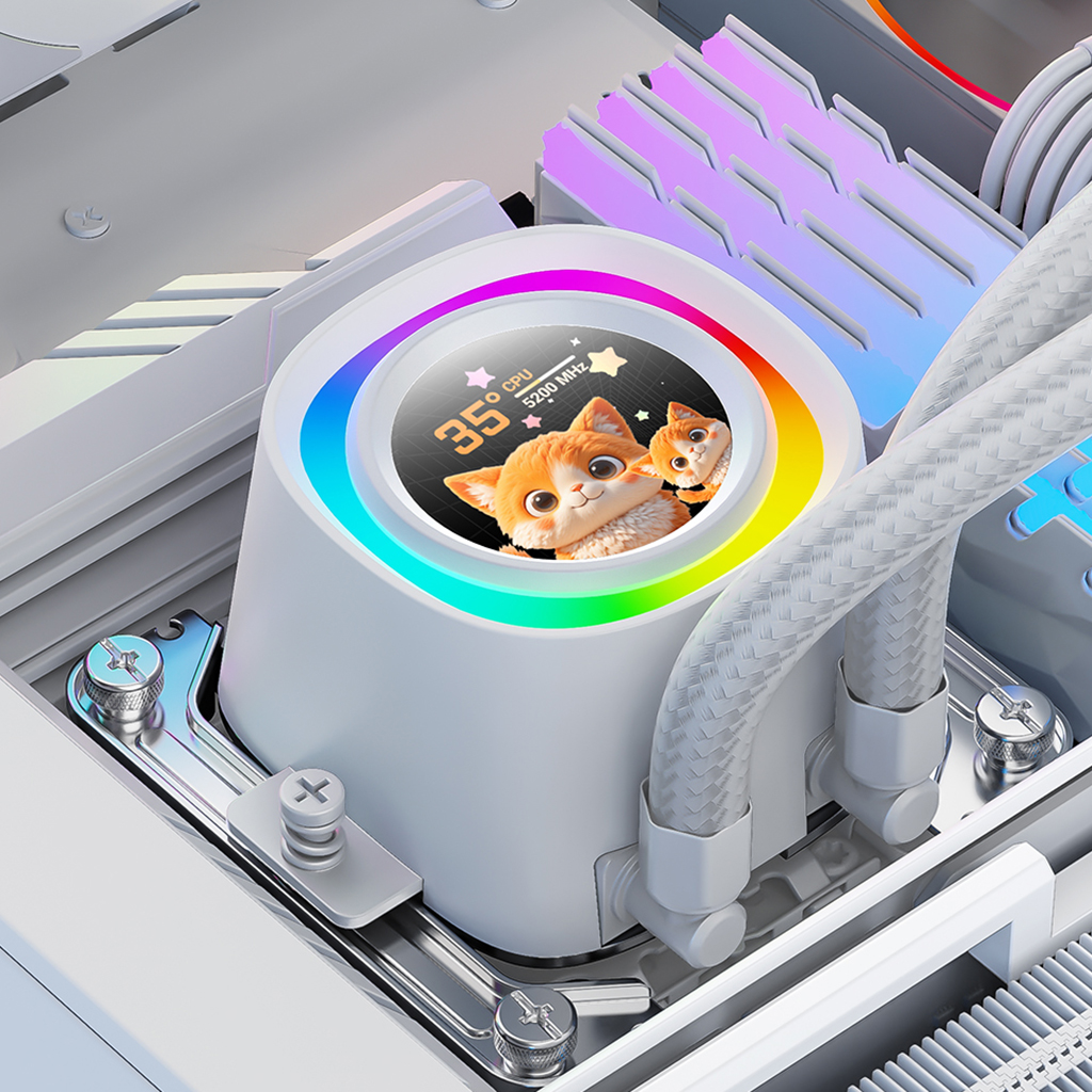 ID Cooling FX360 LCD PE 360mm Liquid CPU Cooler - White - FX360 LCD PE WHITE | Mwave