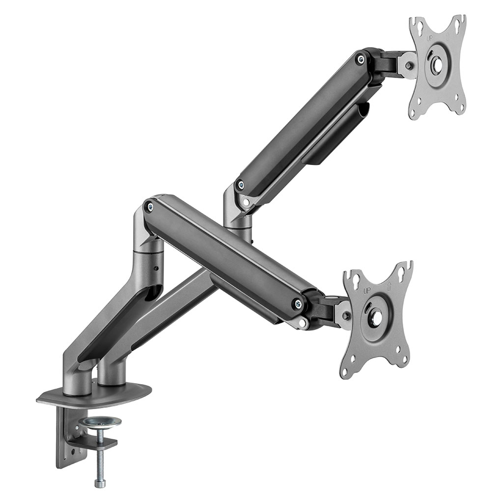 Infinity Dual Monitor Economical Spring-Assisted Monitor Arm 17"-32" - Grey - INF751-C024 | Mwave