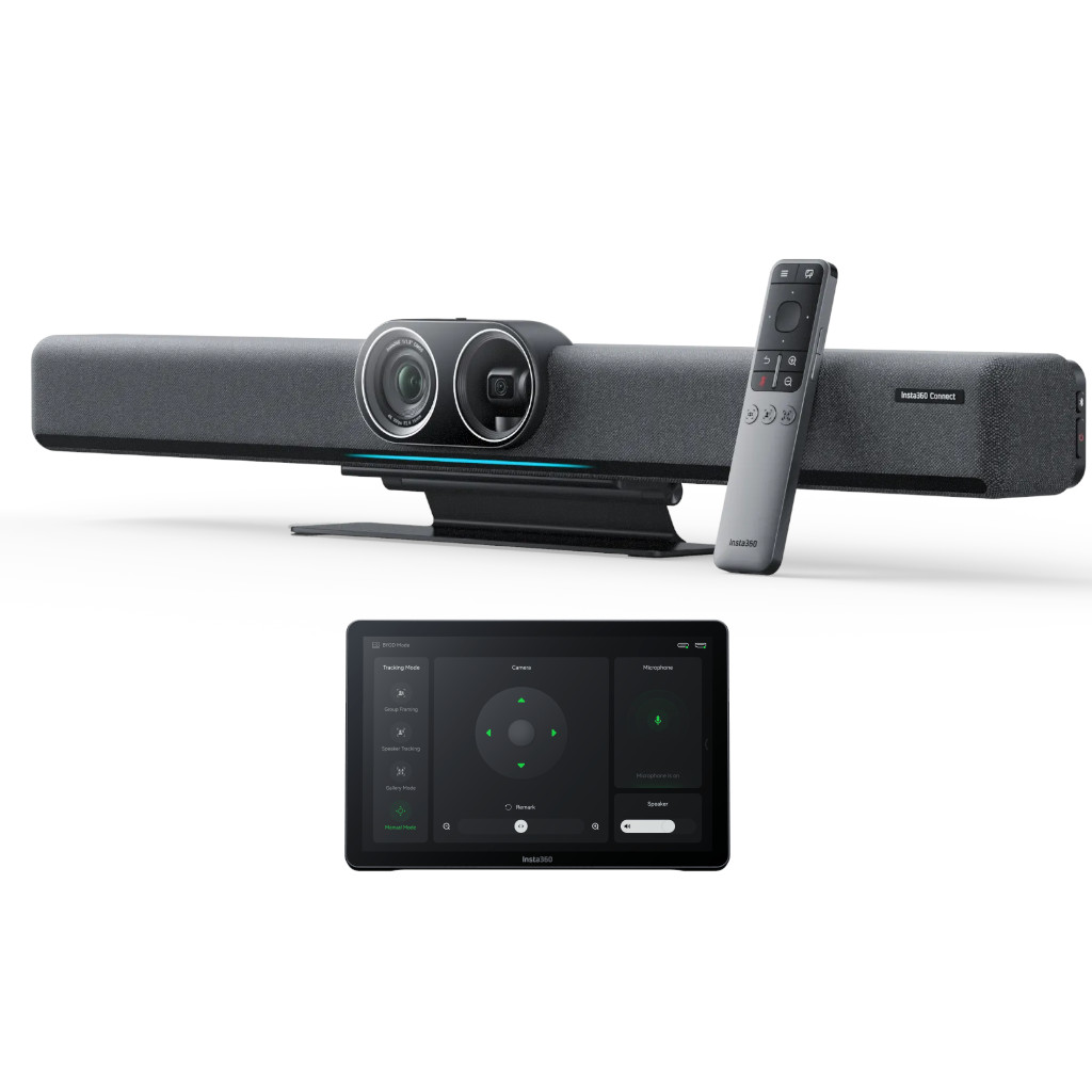 Insta360 Connect Dual 4K AI All-in-One Video Conferencing Camera Bar ...