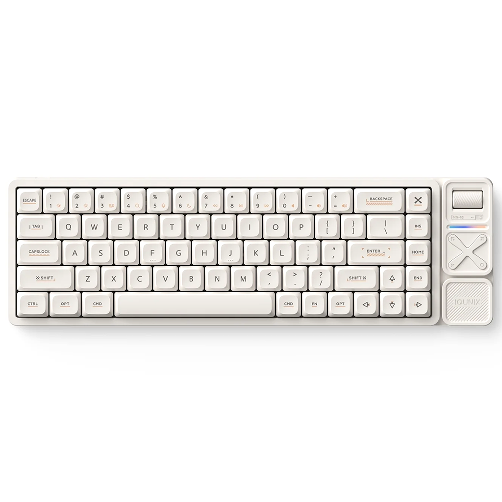 IQUNIX Magi65 Pro White Low Profile Aluminum Wireless Mechanical ...