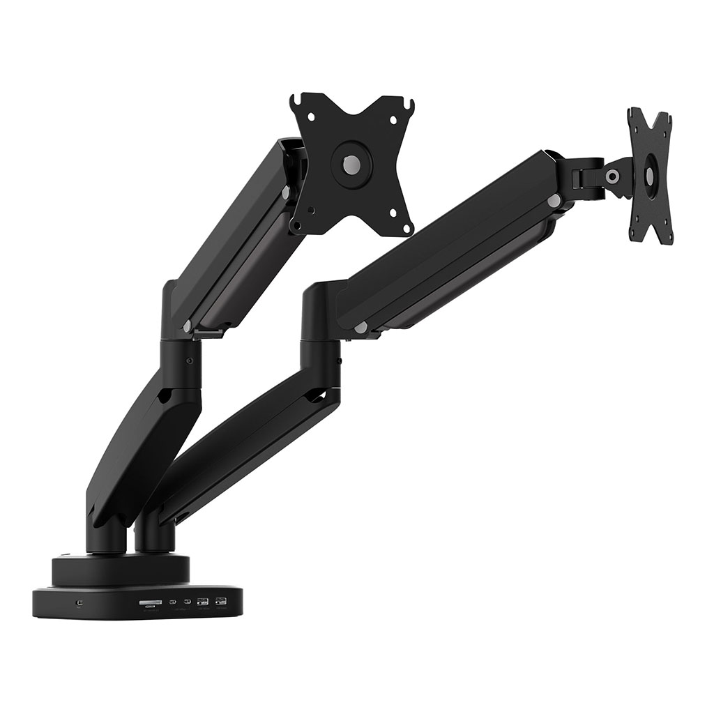 J5Create Ergonomic Dual Monitor Mount with Built-In Dock - Up to 32 ...
