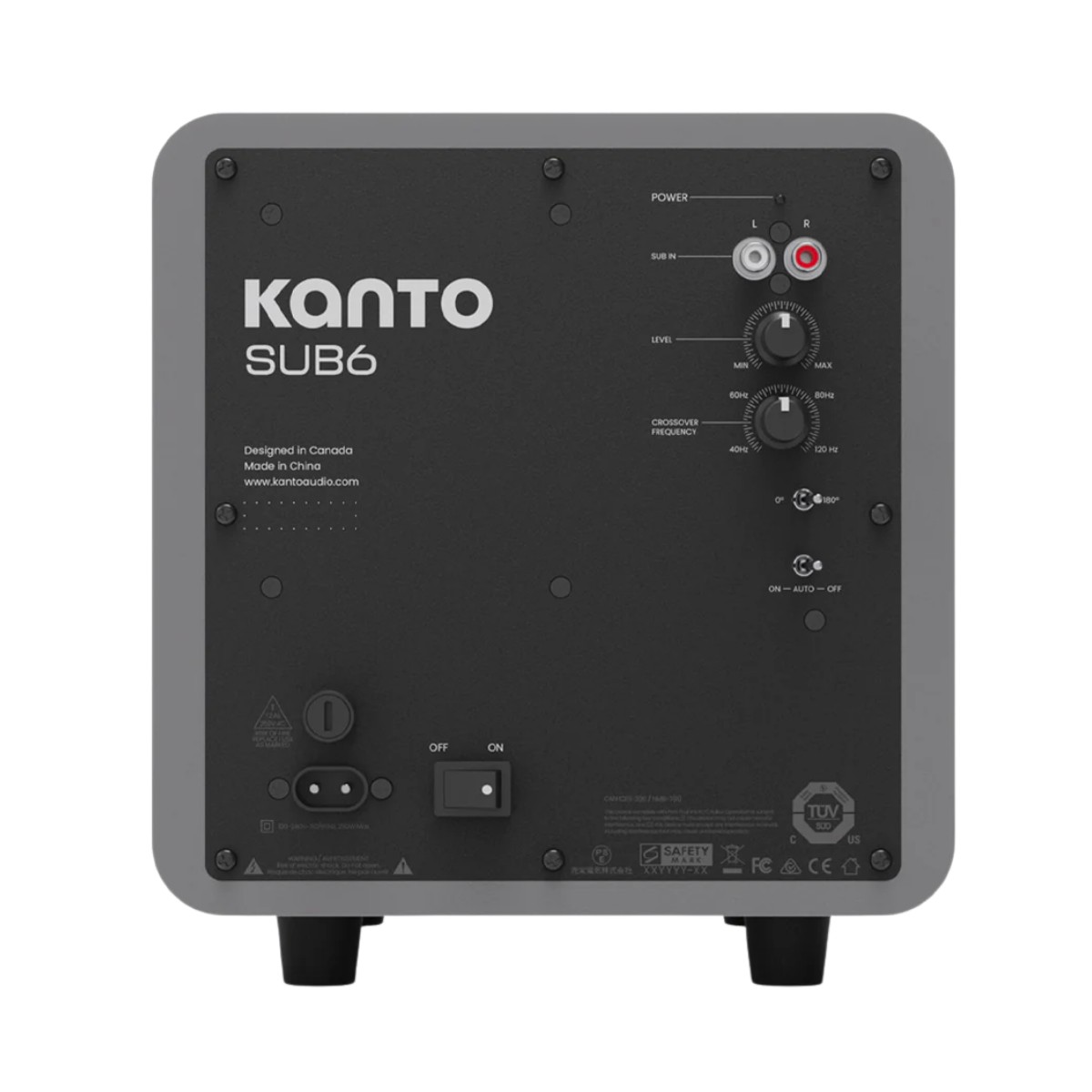 Kanto SUB6 200W 6" Sealed Powered Subwoofer - Matte Grey - KO-SUB6VMG-I ...