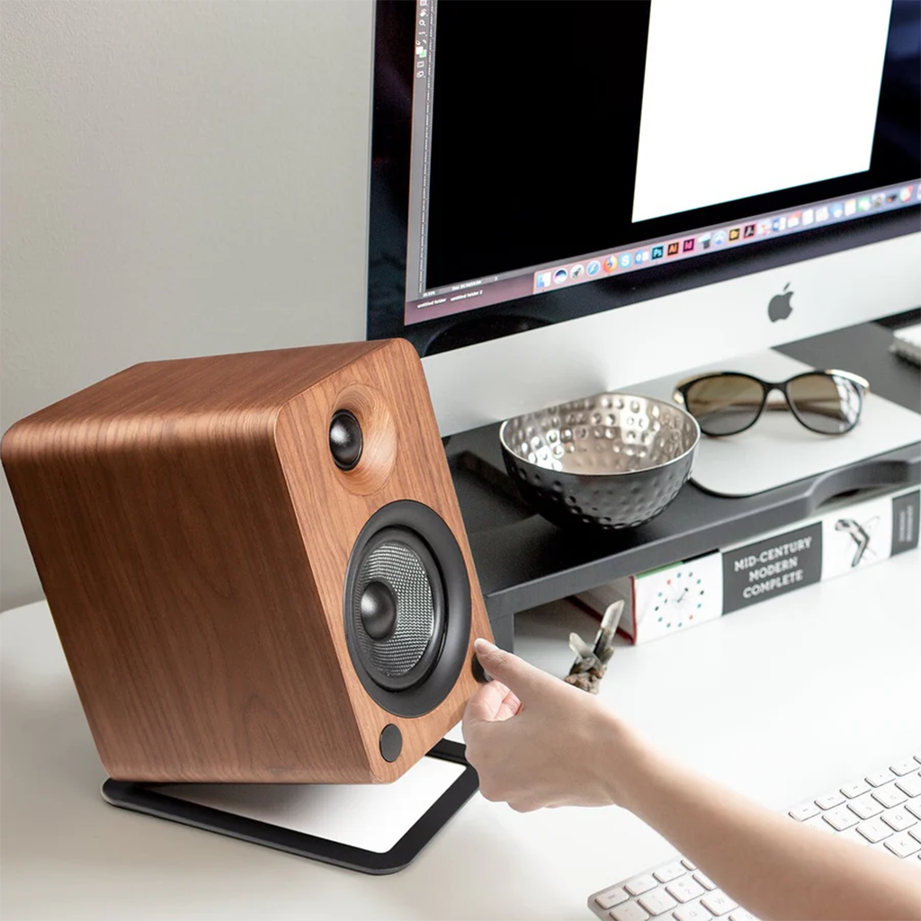 Kanto YU4 140W Powered Bookshelf Bluetooth Speakers with Phono Preamp - Walnut - KO-YU4WALNUT-I ...