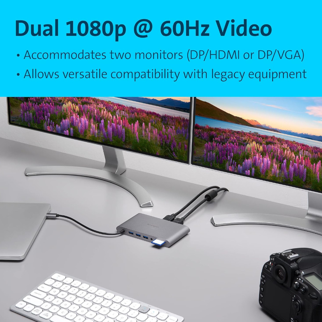 Kensington UH1440P USB-C Dual Display Docking Station with 85W Pass ...
