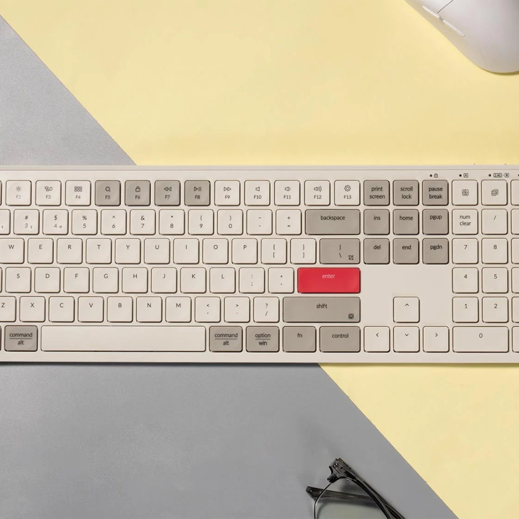 Keychron B6 Pro Ultra-Slim Wireless Keyboard - Retro Red - KBKCB6PK13 ...