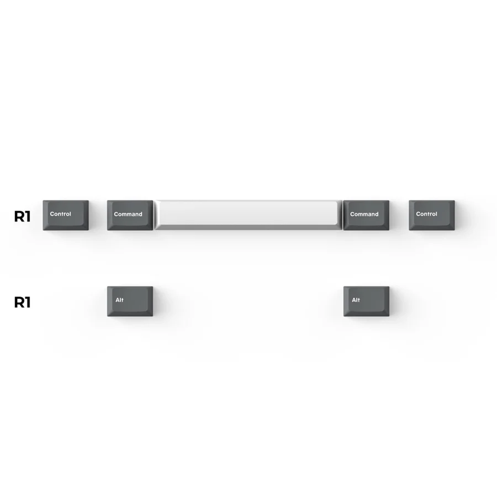 Keychron Cherry Profile Double-shot PBT Keycaps Set - Grey, White ...