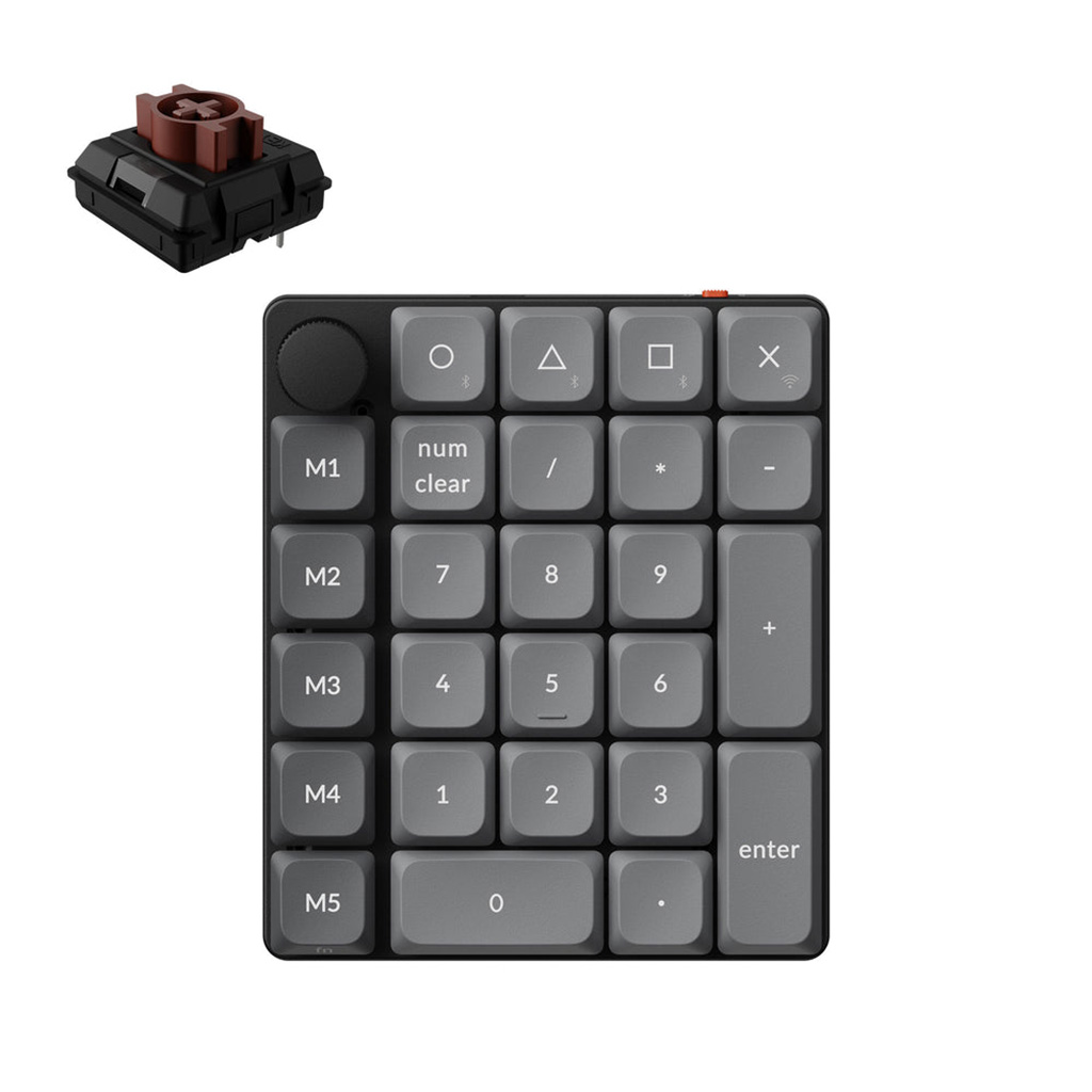Keychron K0 Max QMK Wireless Custom Number Pad - Keychron Milk POM Brown Switches - KBKCK0MH3 ...