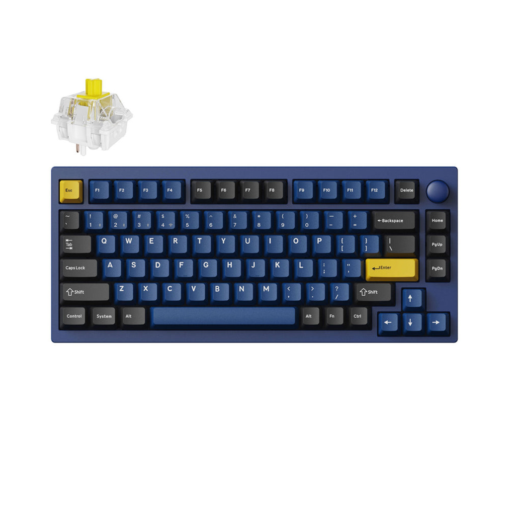 Keychron Lemokey P1 QMK/VIA Custom Gaming Keyboard - Navy Blue ...