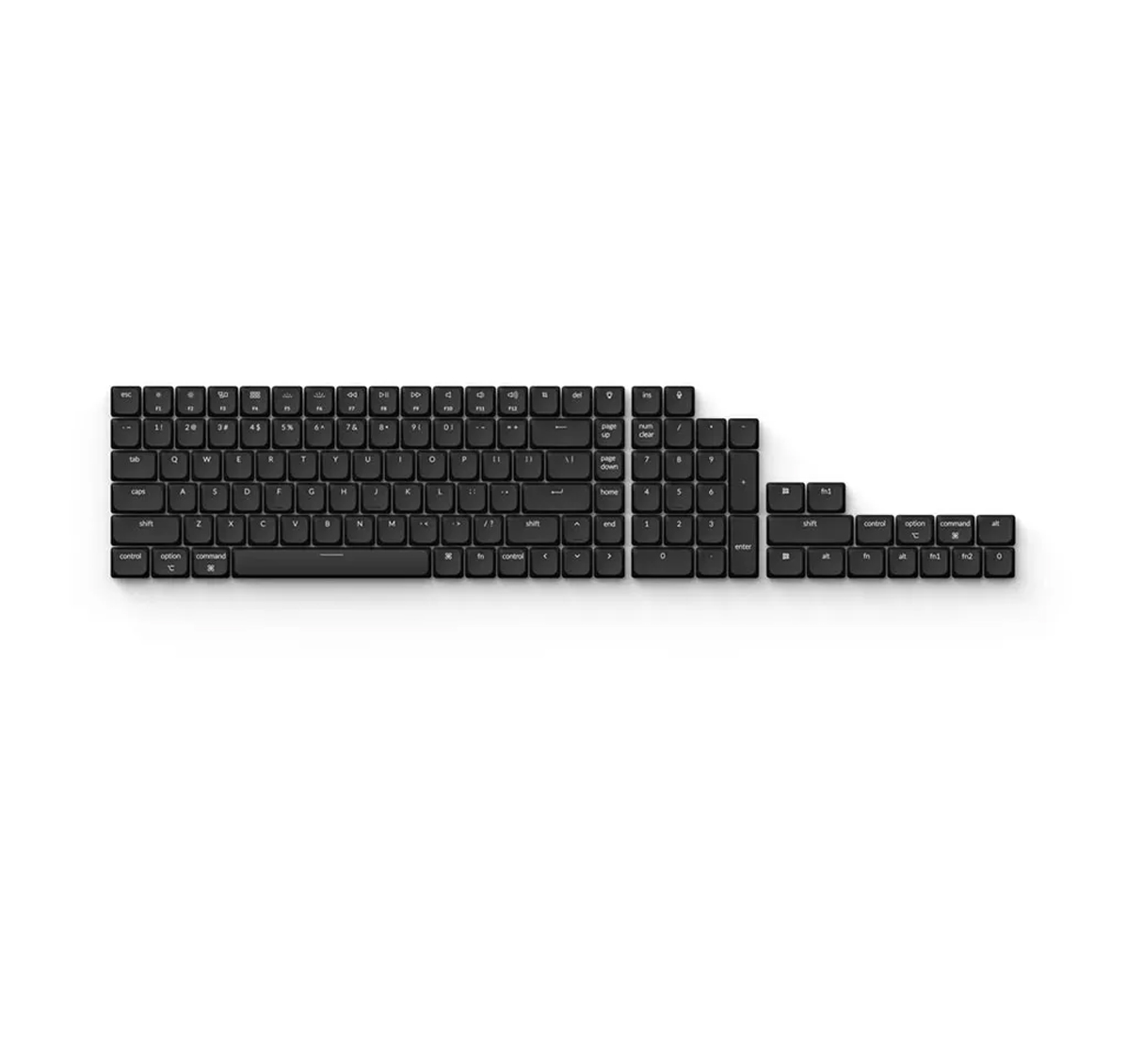 Keychron Low Profile ABS LSA Profile Keycap Set - Greyish Black ...