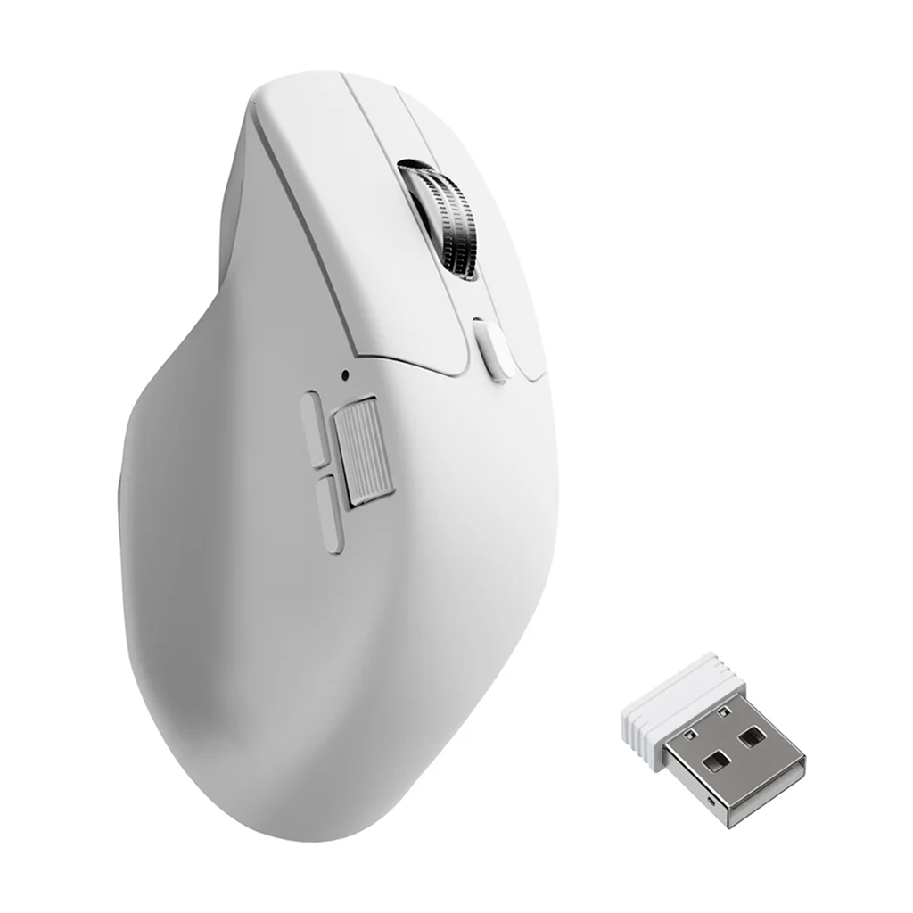 Keychron M6 8K Ergonomic Wireless Optical Mouse - White - MSKCM6A24 | Mwave