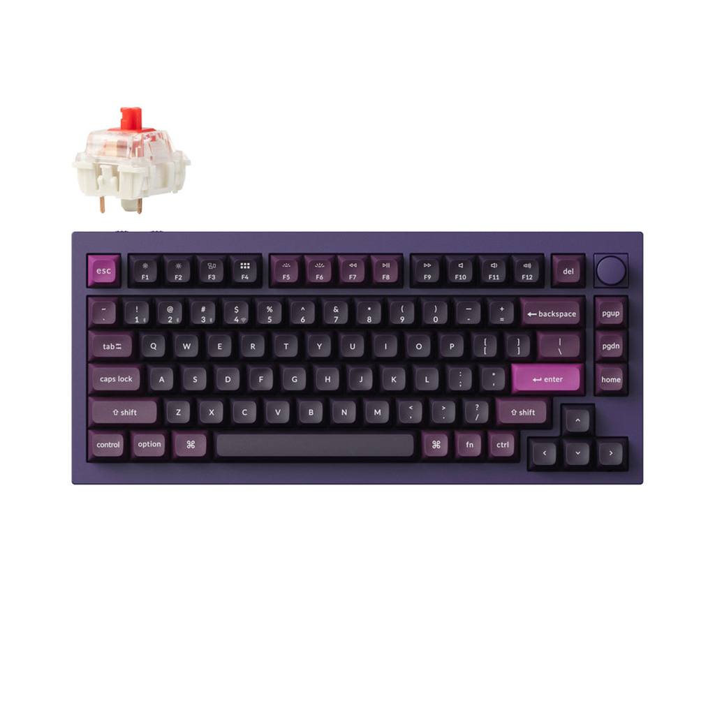 Keychron Q1 Max QMK/VIA Wireless Custom Mechanical Keyboard - Purple ...