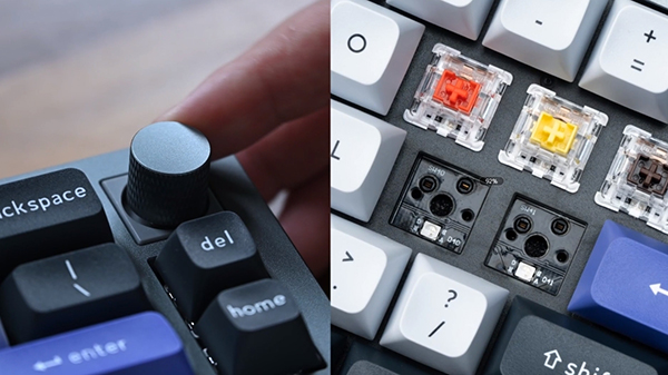 Keychron Q2 Pro Knob Wireless Hot-Swap Silver Mechanical Keyboard - K ...