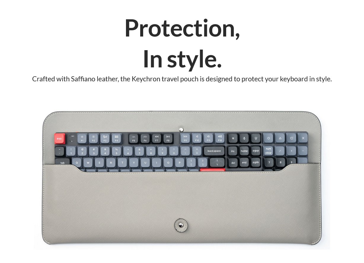 Keychron Travel Pouch Keyboard Carrying Bag for K3/K7/K12 - Grey ...