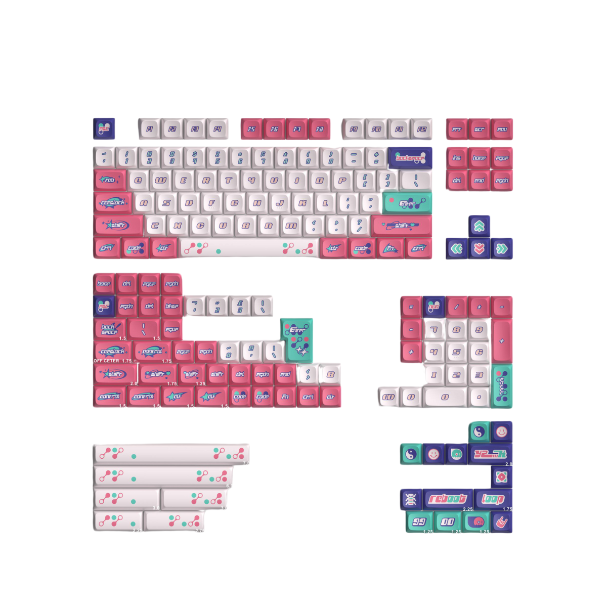 KeyTok Y2K KDA Profile Dye-Sub PBT 171 Keycaps Set - WAVE - KTMWAVE | Mwave