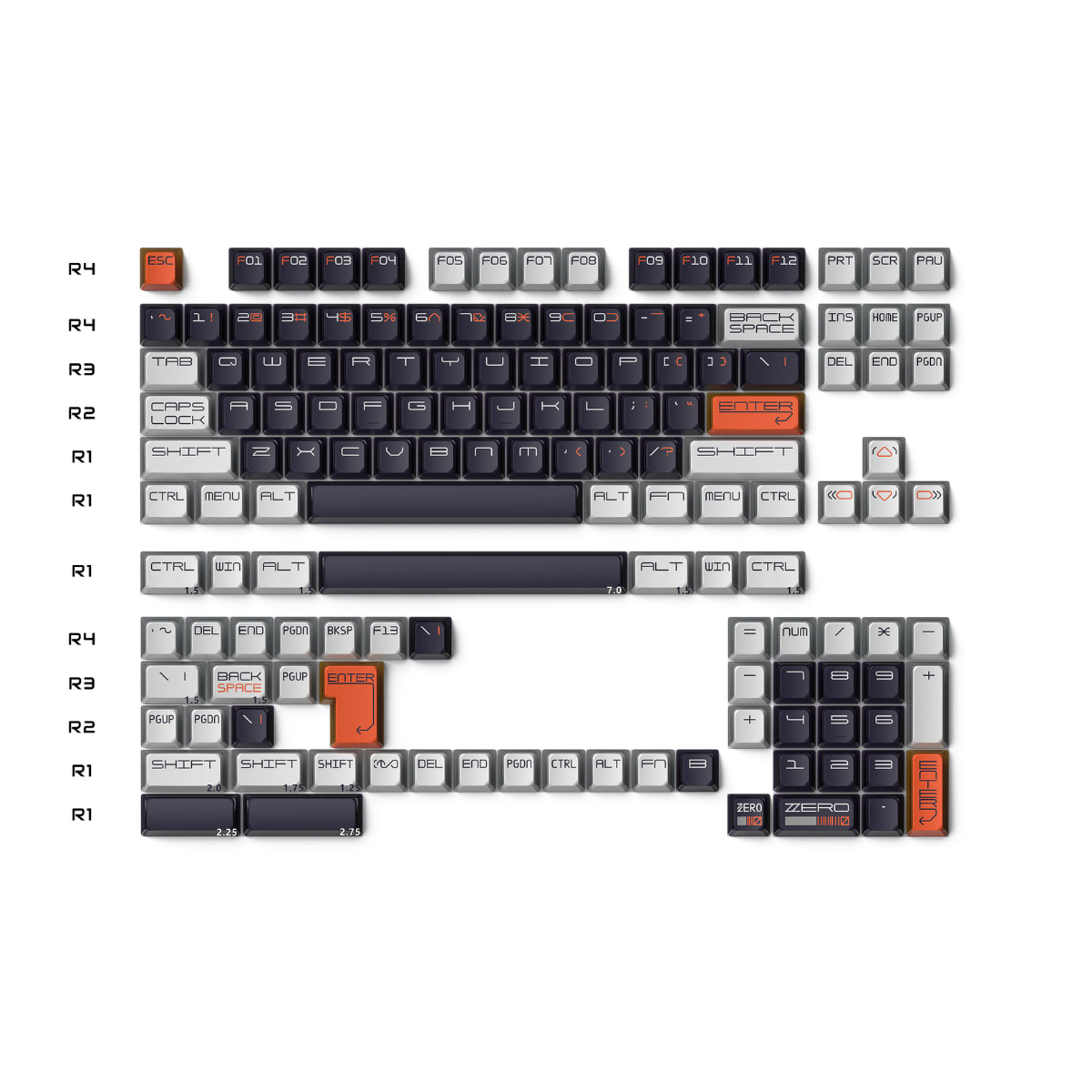 KeyTok Zero Division KOL Profile Dye-Sub KOL 142 Keycaps Set - KTZERO ...
