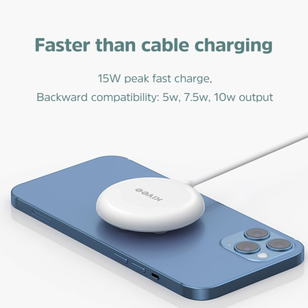 Kivee WS12 15W Suction Cup Wireless Charger - White - ELEKIVWS12 | Mwave