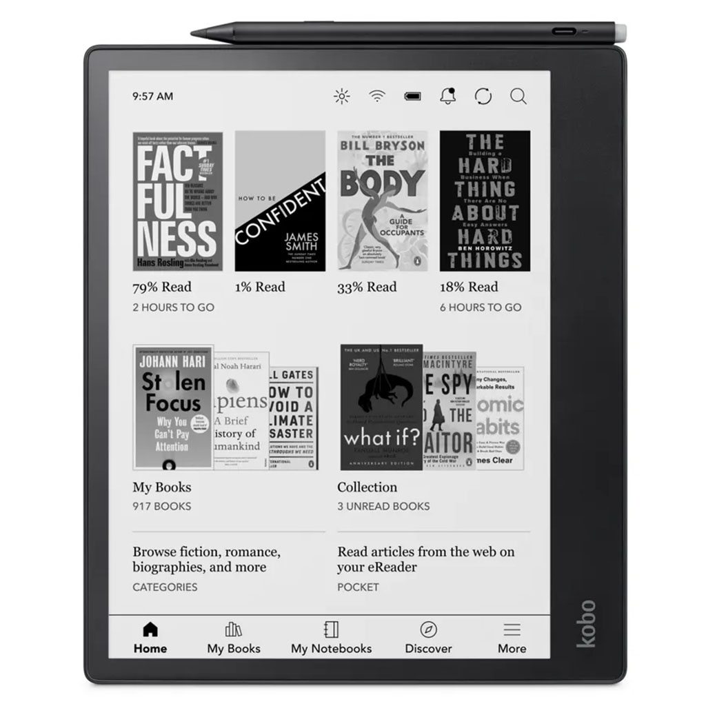Kobo Elipsa 2E eReader with Kobo Stylus 2 - N605-KU-BK-K-BU | Mwave