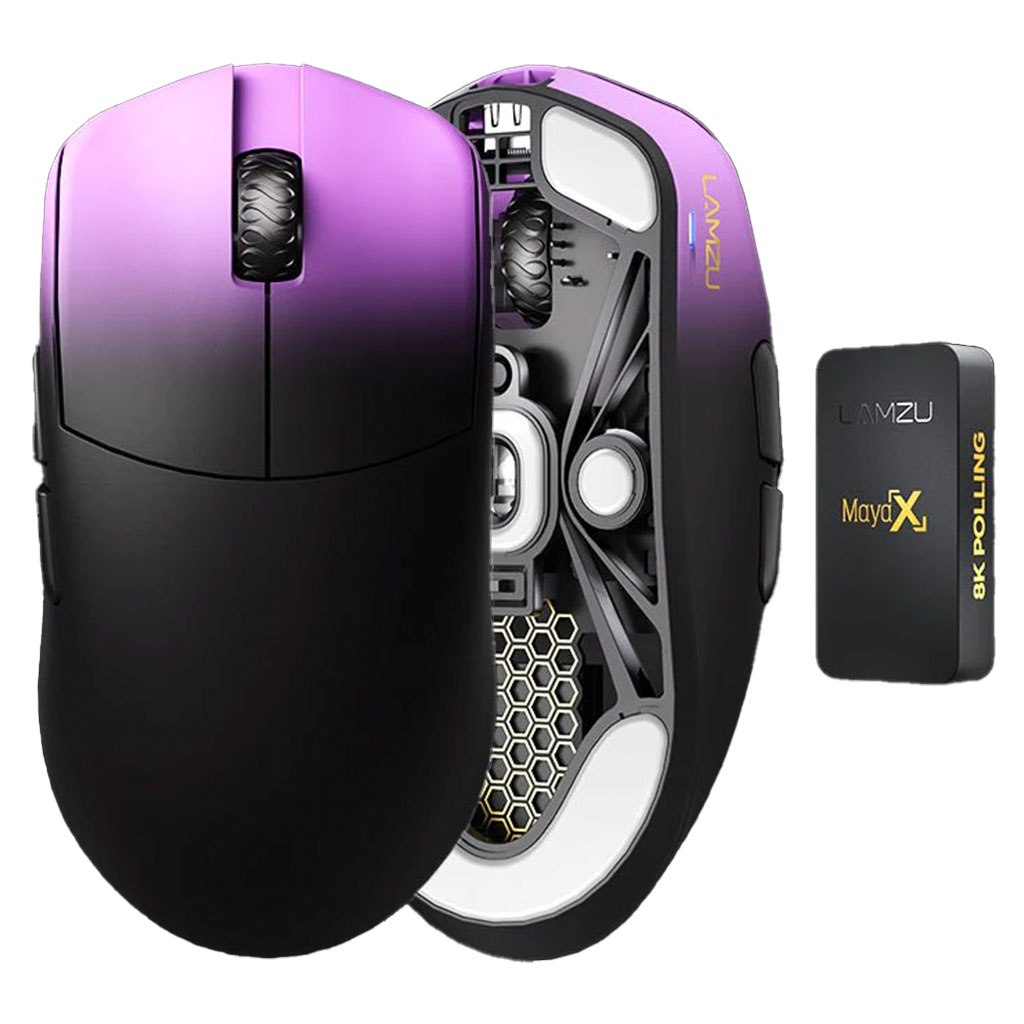 Lamzu Maya X 8K Wireless Optical Gaming Mouse - Purple Shadow - MAYAX8K ...